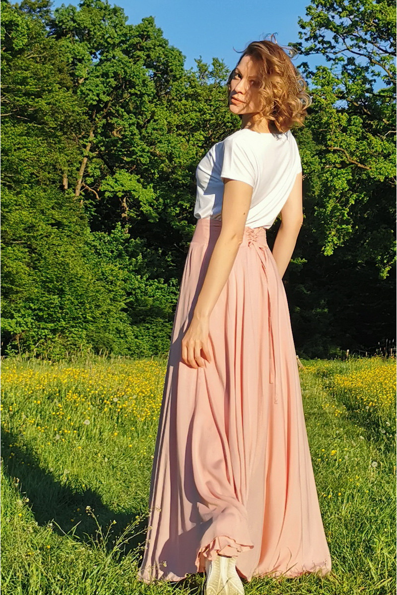 Fusta Otilia roz prafuit | Joa Shop